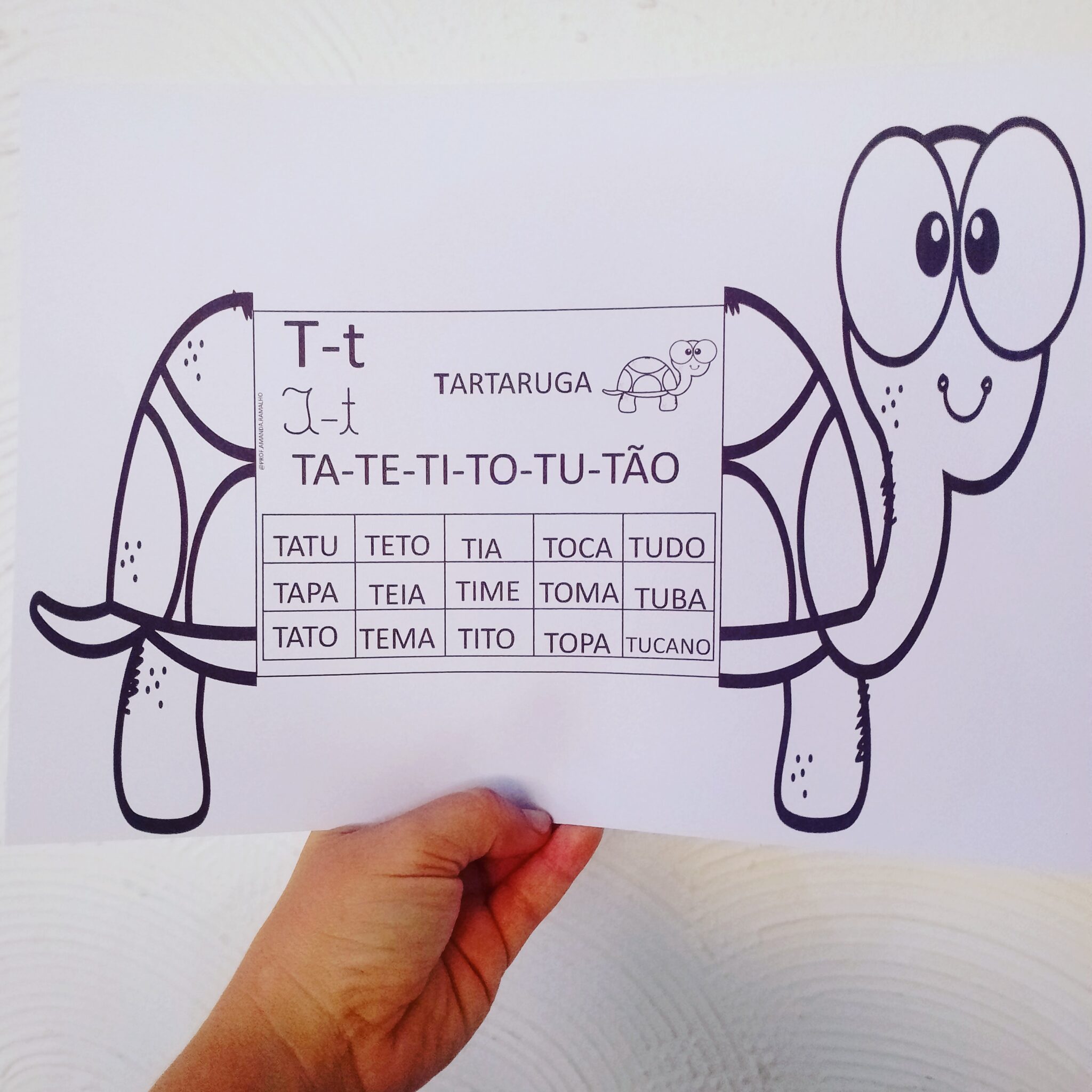 Ficha de leitura interativa: letra T – Prof Amanda ramalho