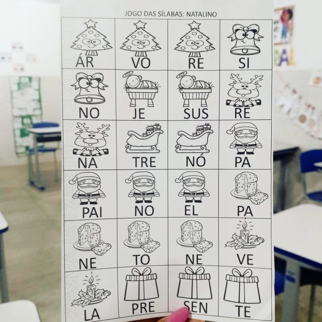 Jogo das sílabas natalino – Prof Amanda ramalho